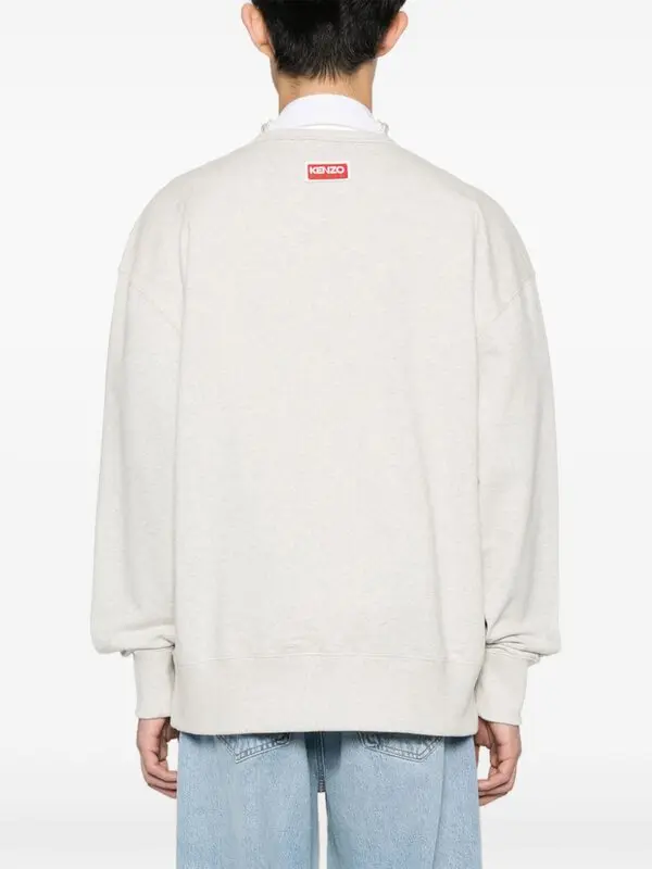 Kenzo Lucky Tiger Cotton Sweatshirt - Neutrals