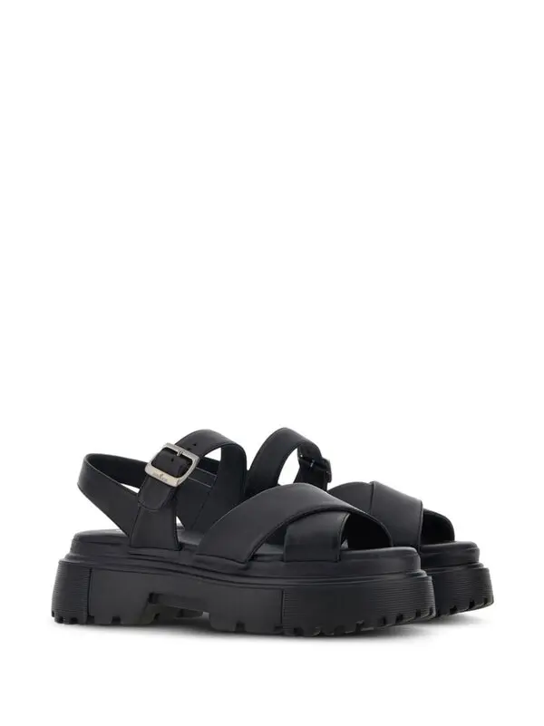Hogan Crossover-straps Flat Sandals
