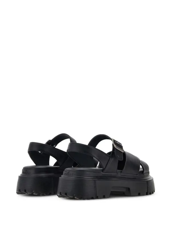 Hogan Crossover-straps Flat Sandals