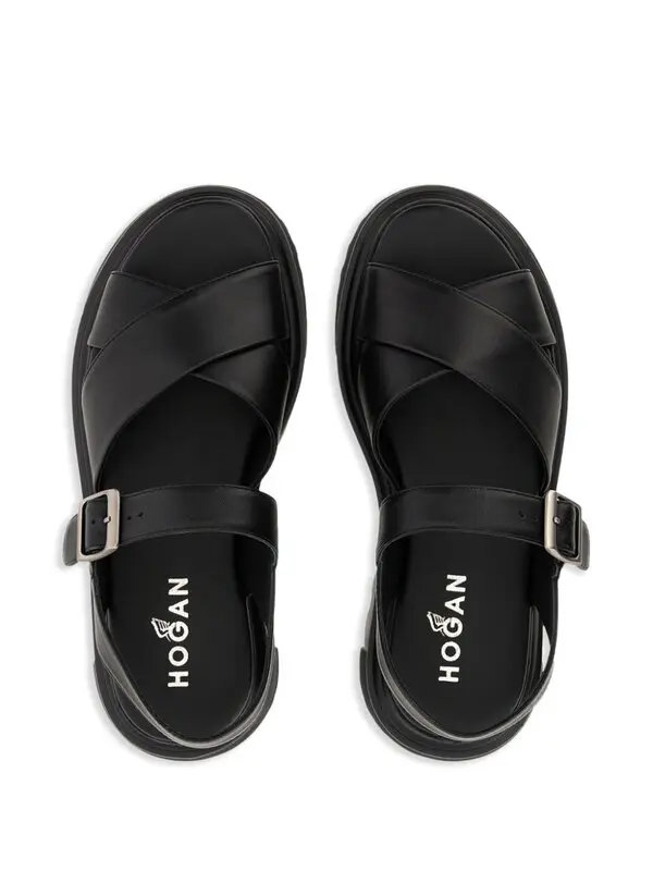 Hogan Crossover-straps Flat Sandals