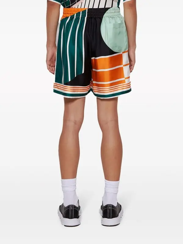 Casablanca Court Abstrait Track Shorts - Green