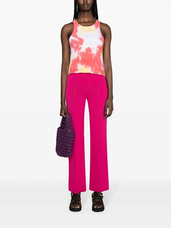 MSGM Tie-dye Ribbed Tank Top - Pink