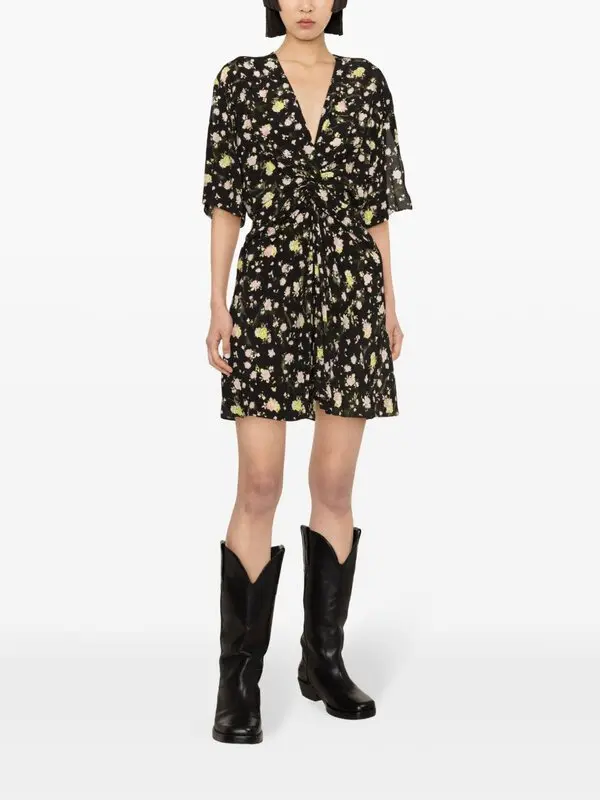 Zadig&Voltaire Rozom Floral-print Mini Dress - Black