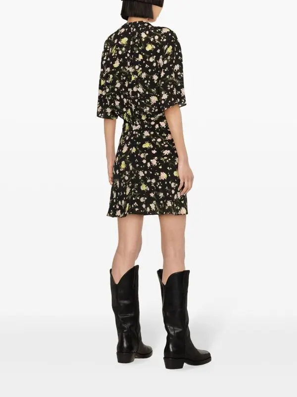 Zadig&Voltaire Rozom Floral-print Mini Dress - Black
