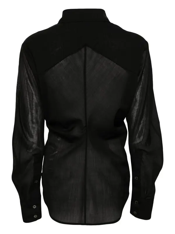 Lvir Semi-sheer Wool Blend Shirt