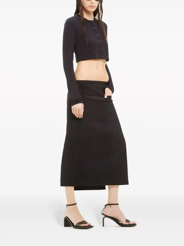 COURREGES Cropped Fine-knit Cardigan