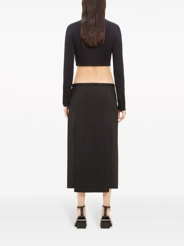 COURREGES Cropped Fine-knit Cardigan