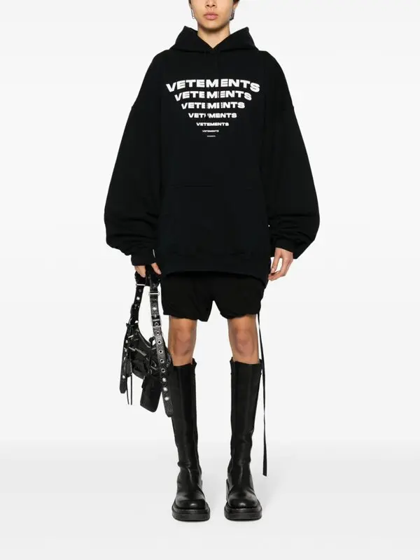 Vetements Logo-Print Hoodie In Black - 58% Off | Editorialist