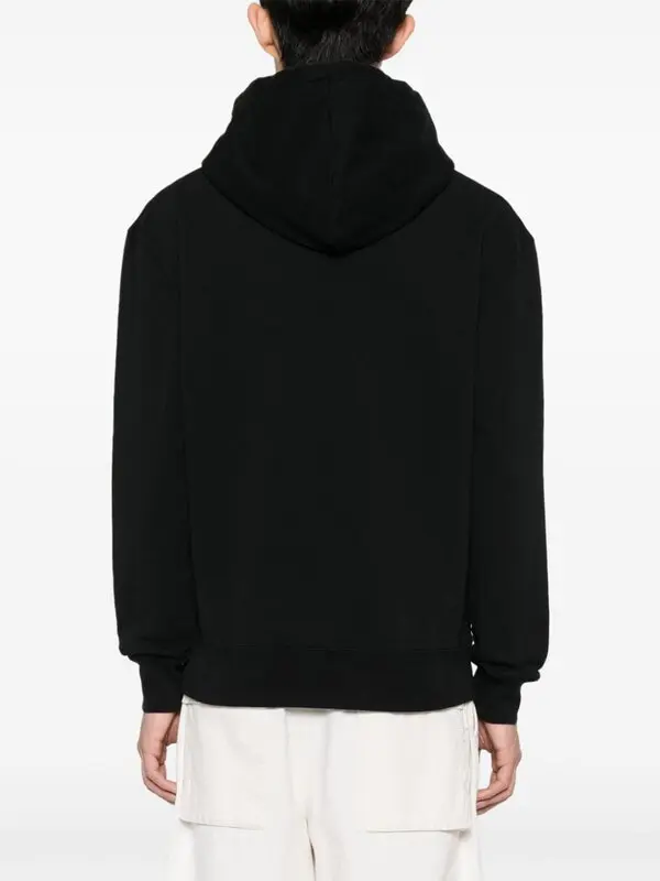 Maison Kitsuné Fox-motif Cotton Hoodie - Black
