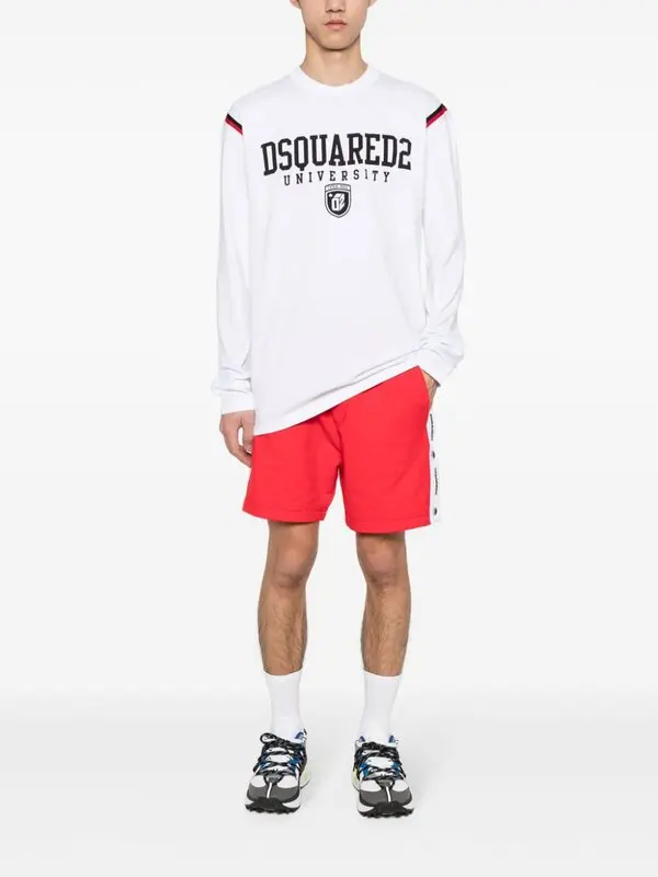 Dsquared2 Stripe-detail Long-sleeve T-shirt - White
