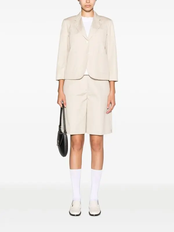Thom Browne Rounded-collar Single-breasted Blazer - Neutrals