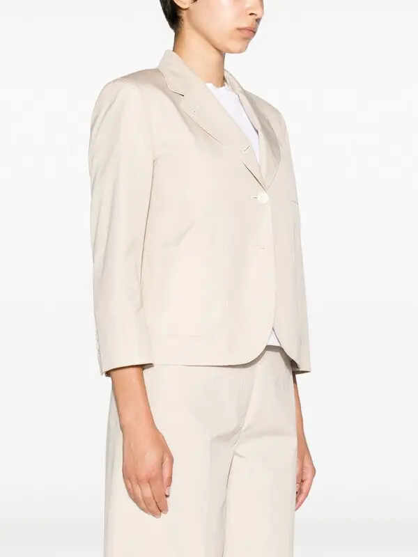 Thom Browne Rounded-collar Single-breasted Blazer - Neutrals