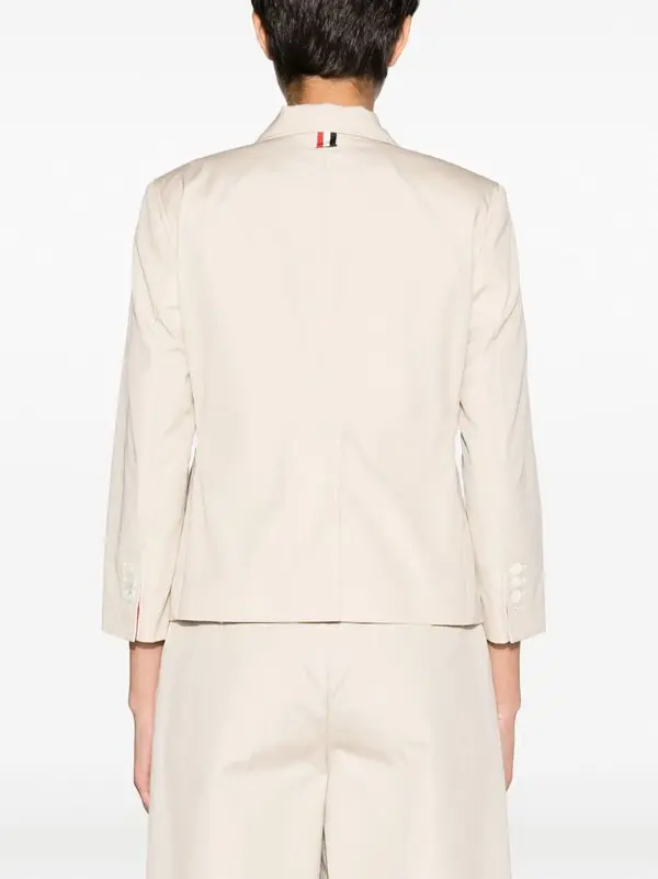 Thom Browne Rounded-collar Single-breasted Blazer - Neutrals