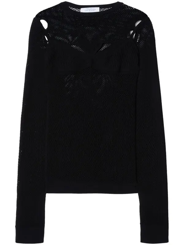 Off-White Arrow Fishnet Top