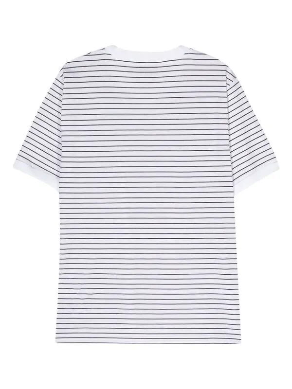 Peserico V-neck Striped T-shirt