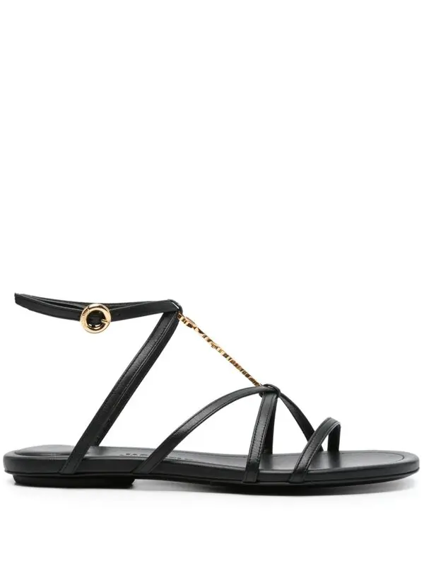 Jacquemus Les Sandales Pralu Leather Sandals - Black