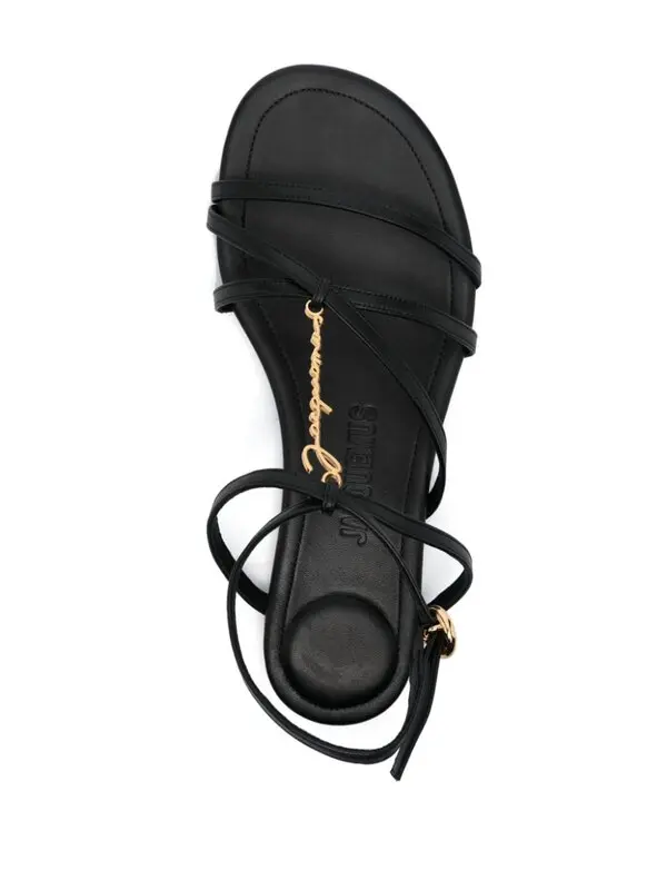 Jacquemus Les Sandales Pralu Leather Sandals - Black