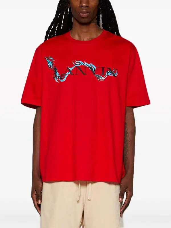 LANVIN Logo-print Cotton T-shirt