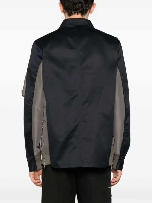 Sacai Spread-collar Panelled Shirt Jacket