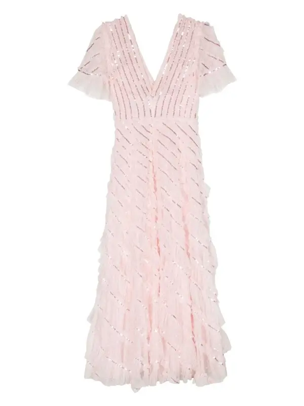 strapless open back dress Buy Ankle Length Dress for Women With Thread Work main image 0