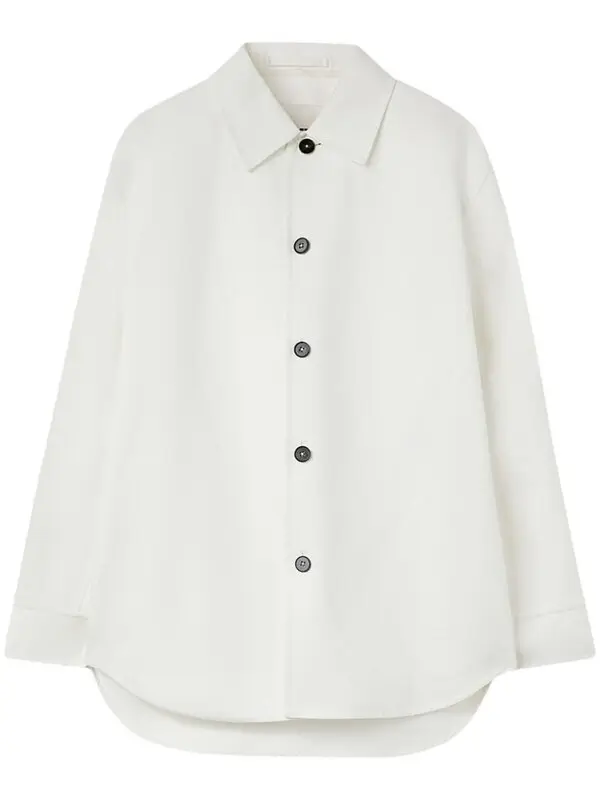 JIL SANDER Long-sleeve Shirt Jacket - White