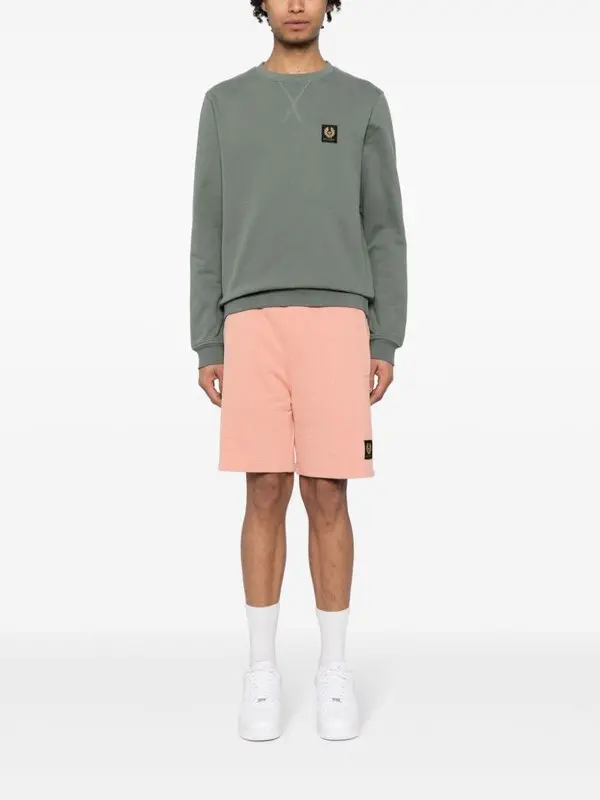 Belstaff Logo-patch Cotton Sweatshirt - Green