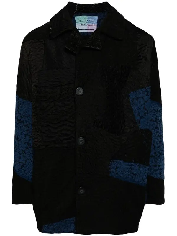 By Walid Patchwork Single-breasted Coat