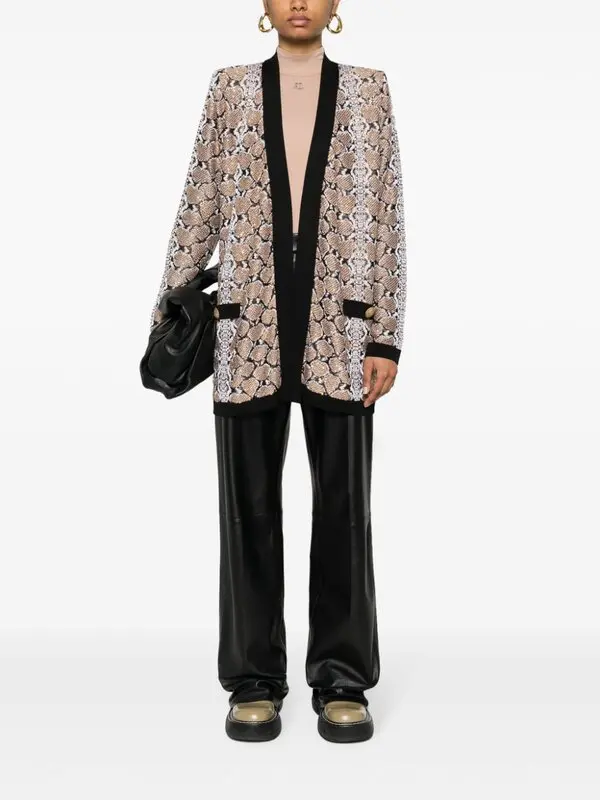 Balmain Python-pattern Cardigan