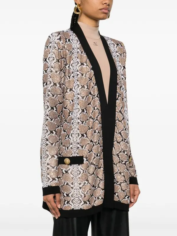 Balmain Python-pattern Cardigan
