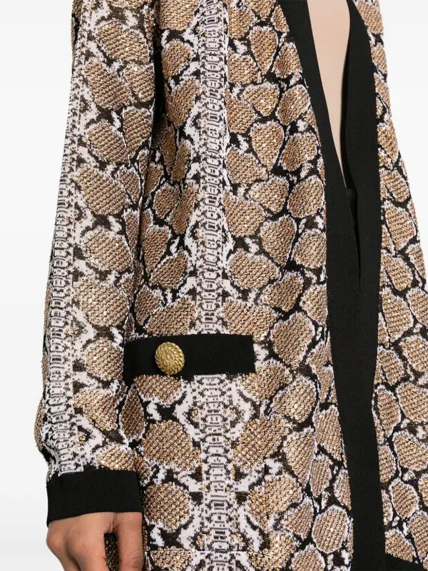 Balmain Python-pattern Cardigan