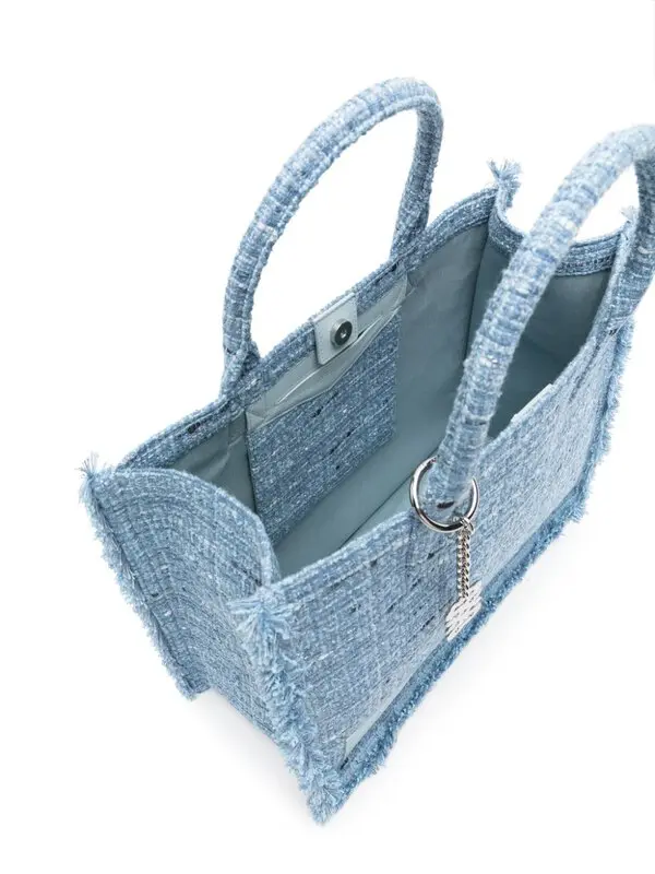 Sandro Kasbah Tweed Tote Bag In Blue - 40% Off | Editorialist display picture 1
