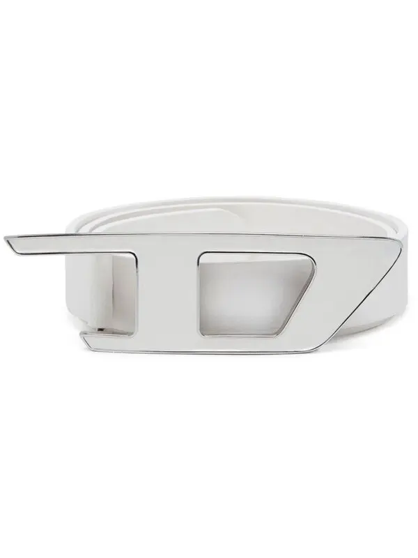 DIESEL B-dlogo Ii Leather Belt - White