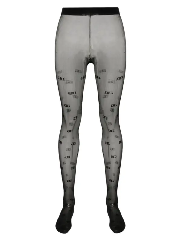 Dolce & Gabbana Dna Monogram Tights - Black