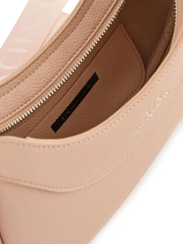 Armani Exchange Faux Leather Shoulder Bag - Neutrals
