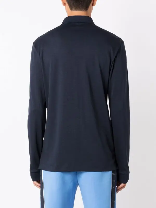 BOSS Long-sleeved Polo Shirt - Blue