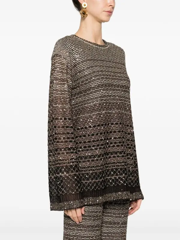 Missoni Sequin-embellished Striped Jumper