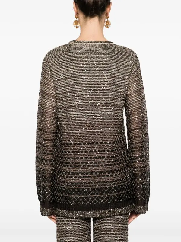 Missoni Sequin-embellished Striped Jumper