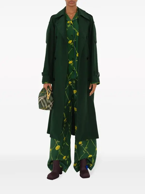 Burberry Long Silk Trench Coat