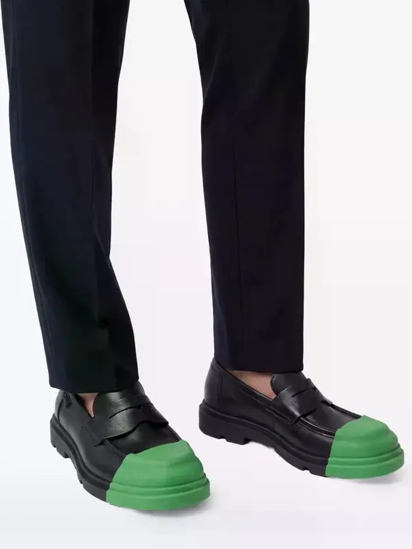 Camper Junction Removable-toecap Leather Loafers - Black
