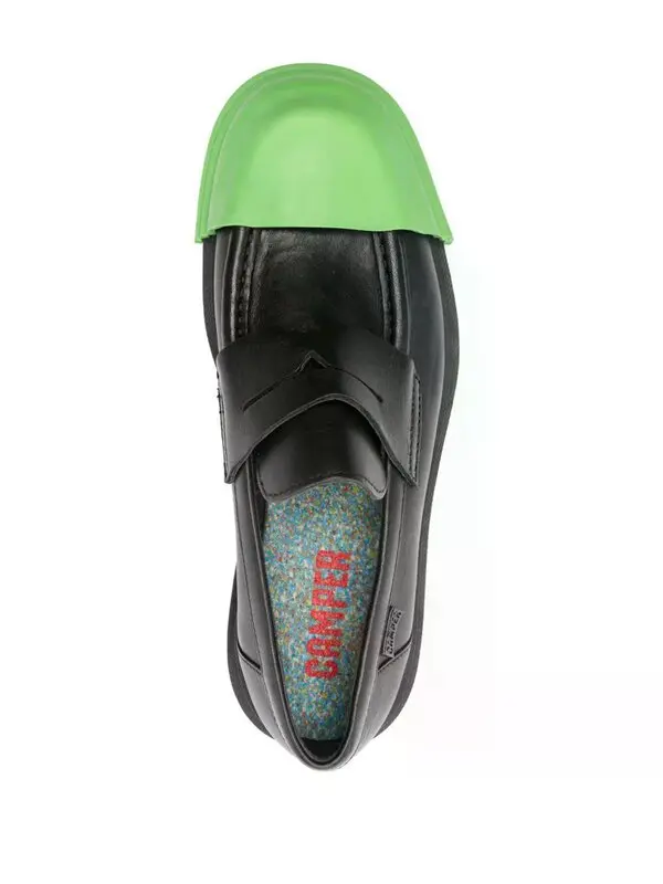 Camper Junction Removable-toecap Leather Loafers - Black
