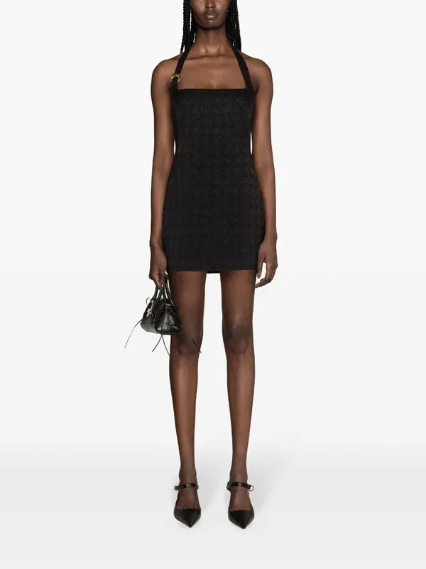 MARINE SERRE Moon Diamant-jacquard Strap Minidress