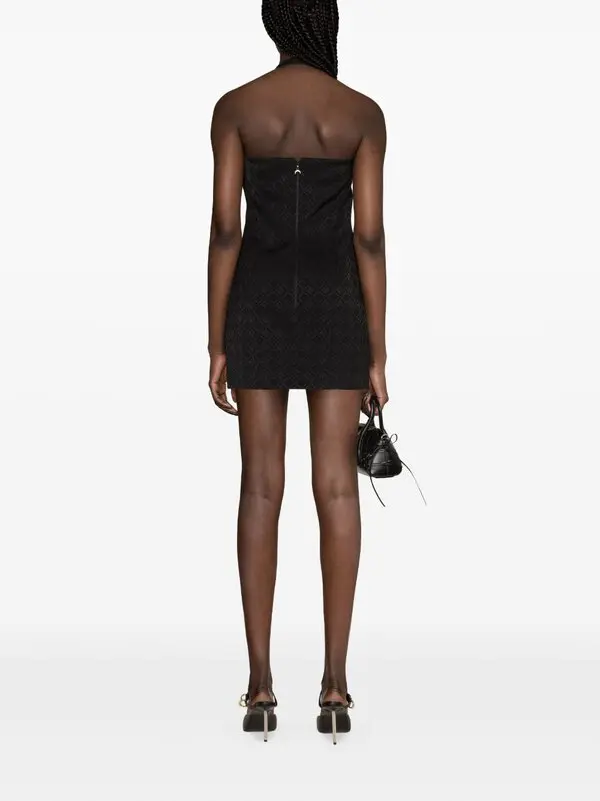 MARINE SERRE Moon Diamant-jacquard Strap Minidress