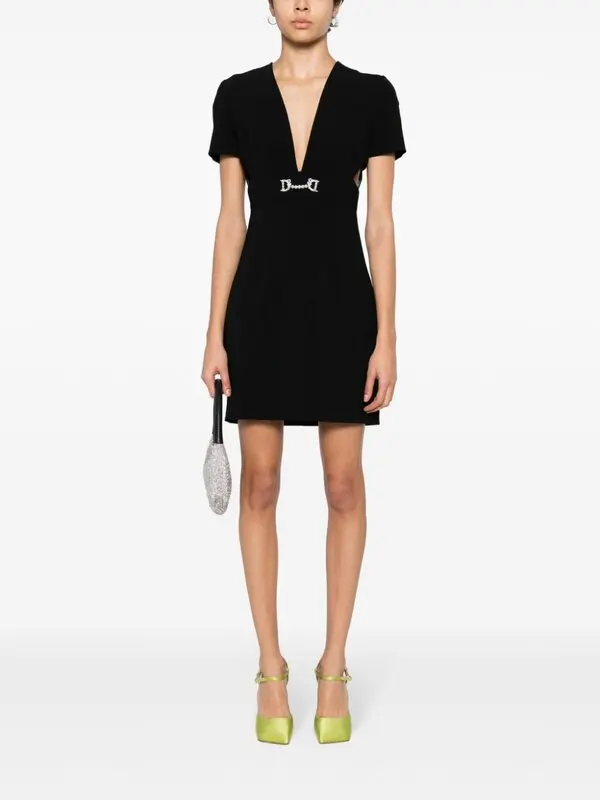 Dsquared2 Logo-plaque Cutout-detail Dress