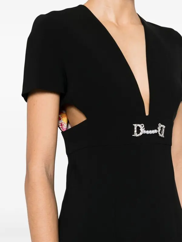 Dsquared2 Logo-plaque Cutout-detail Dress