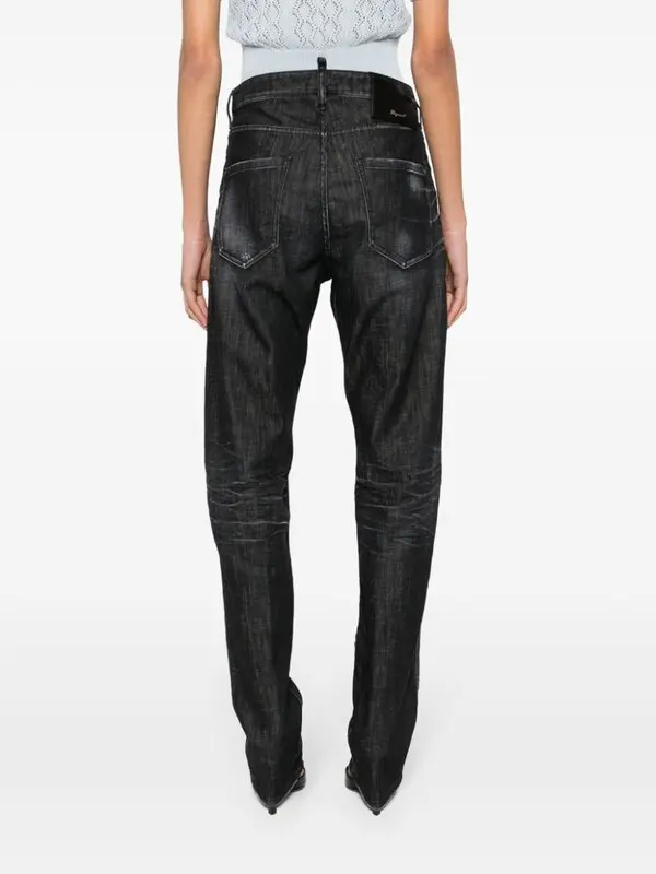 Dsquared2 642 Distressed Straight-leg Jeans - Grey