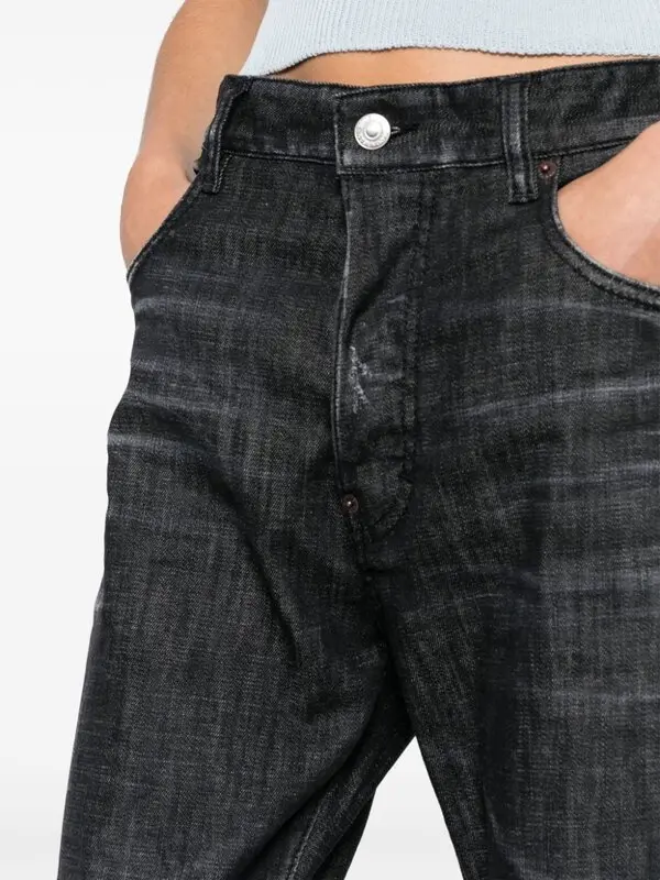 Dsquared2 642 Distressed Straight-leg Jeans - Grey