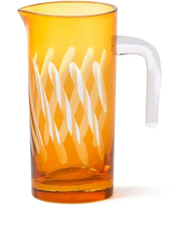 POLSPOTTEN Tubular Glass Pitcher - Orange
