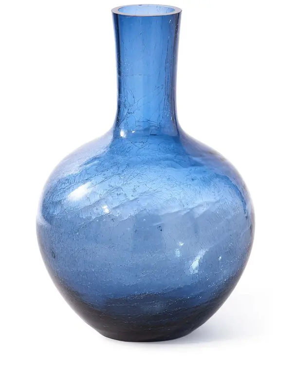 POLSPOTTEN Large Ball Body Glass Vase - Blue