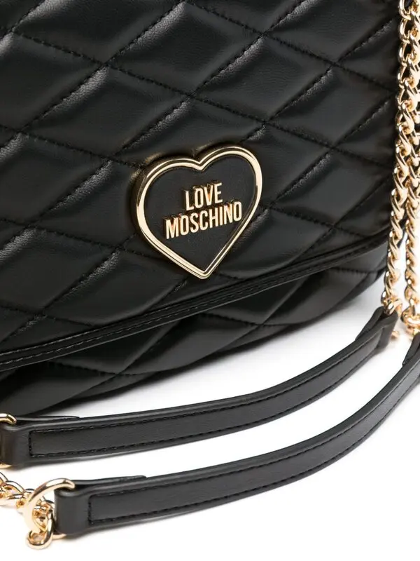 Moschino Logo-lettering Matelassé Shoulder Bag