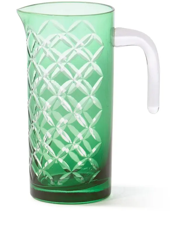 POLSPOTTEN Cuttings Glass Pitcher - Green